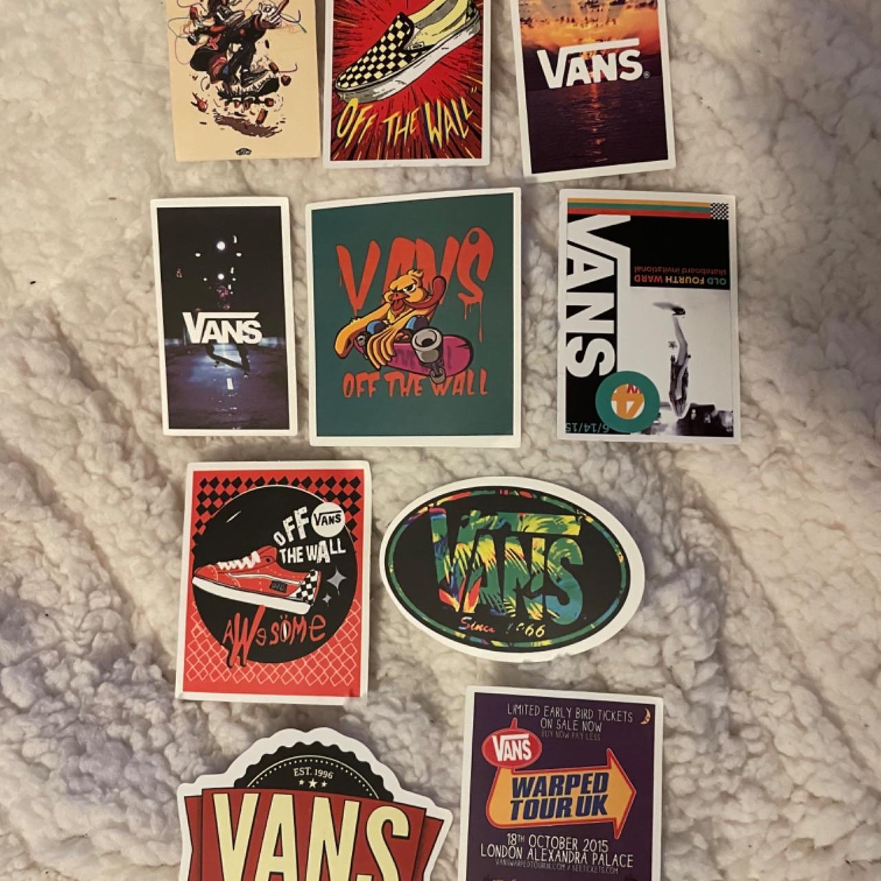 10 Vans skate stickers Free shipping! vinyl... - Depop