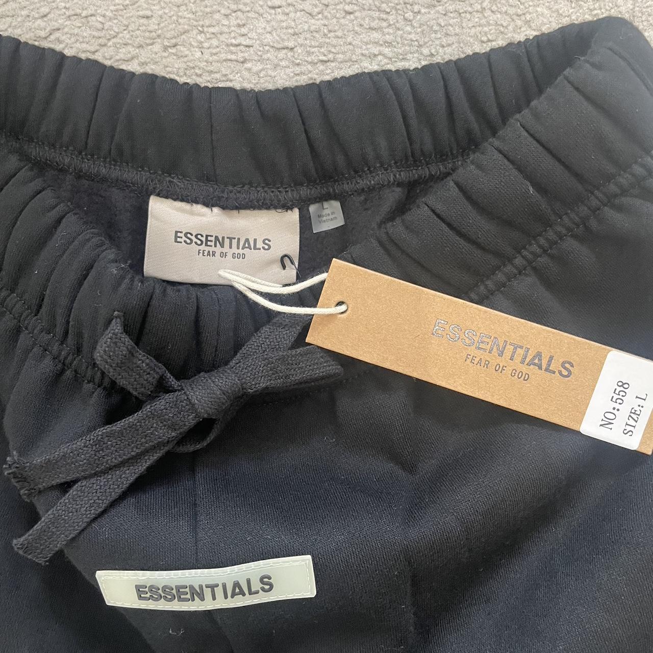 Fear Of God Essentials Sweatpants Black Size L Brand... - Depop