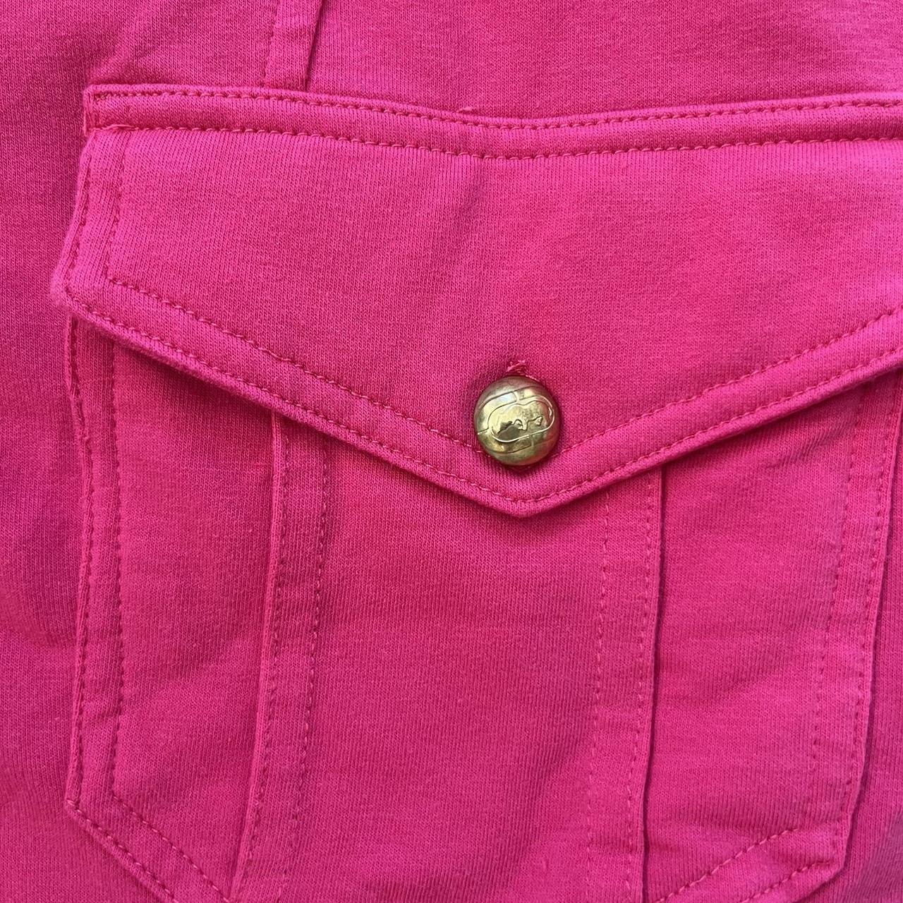 Super iconic pink Echo Unltd. Short sleeve zip up... | Depop