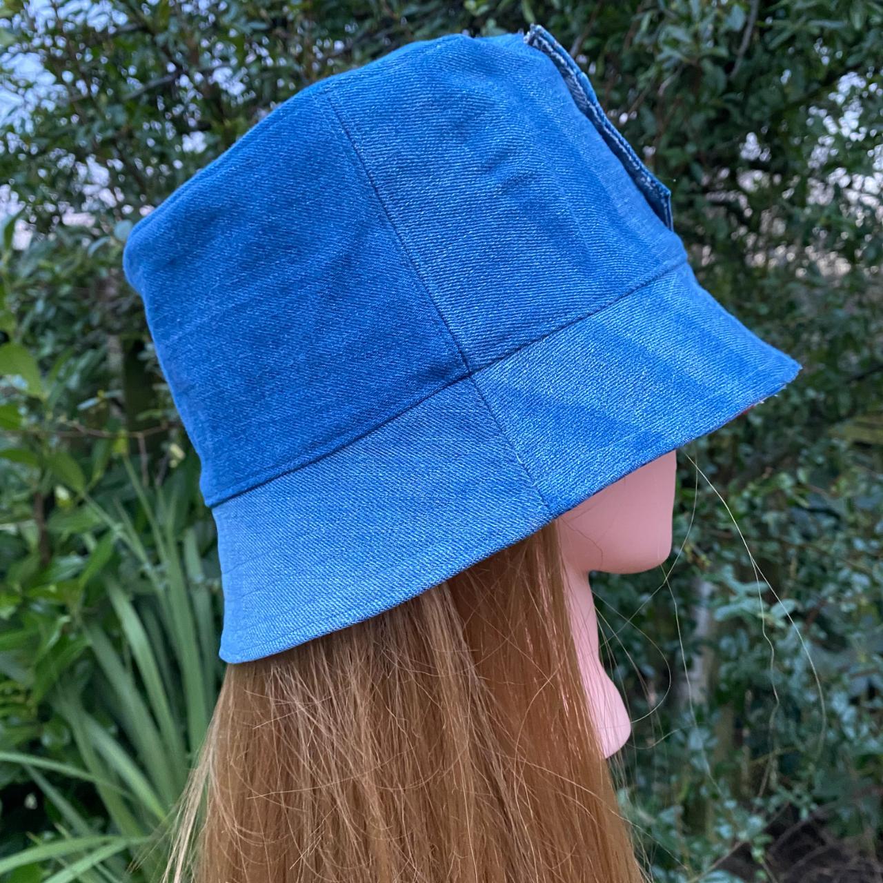 Denim/Union Jack flag bucket hat (reversible) One... - Depop