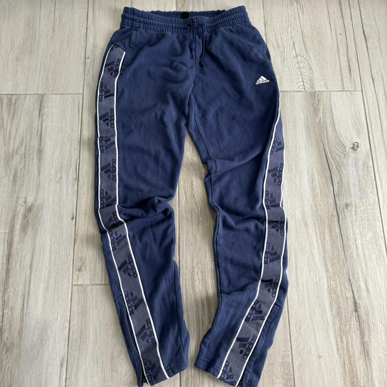 Adidas Side Logo Sweatpants Size: S • Zip Up... - Depop