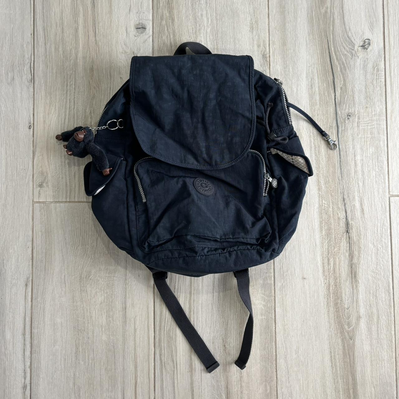 Kipling Back Pack Navy • Bear Attached • Good... - Depop