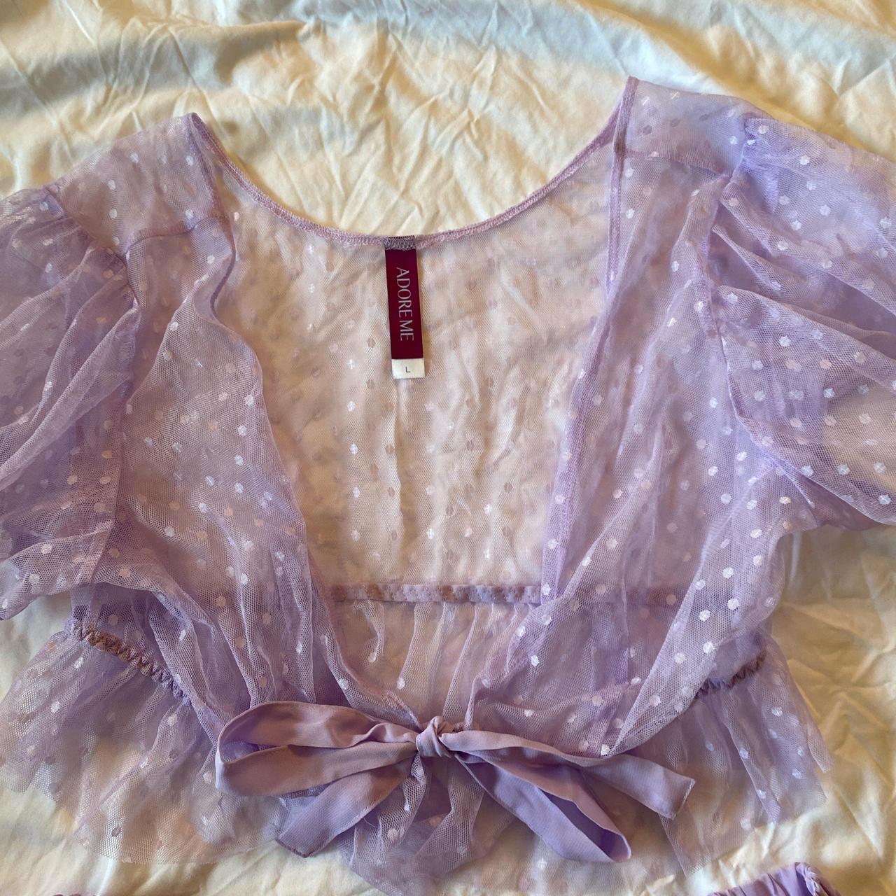 Lilac Adore Me lingerie set. Could be cute for a... | Depop