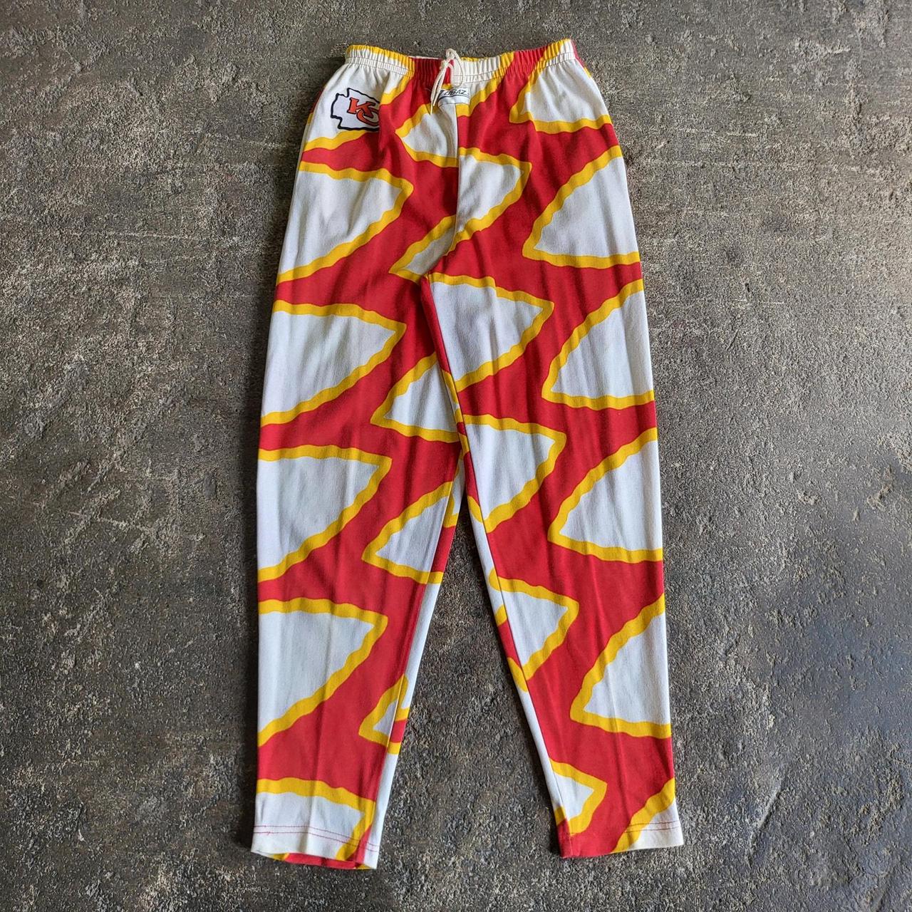 Vintage ZUBAZ Kansas City Chiefs Pants Size M White... - Depop