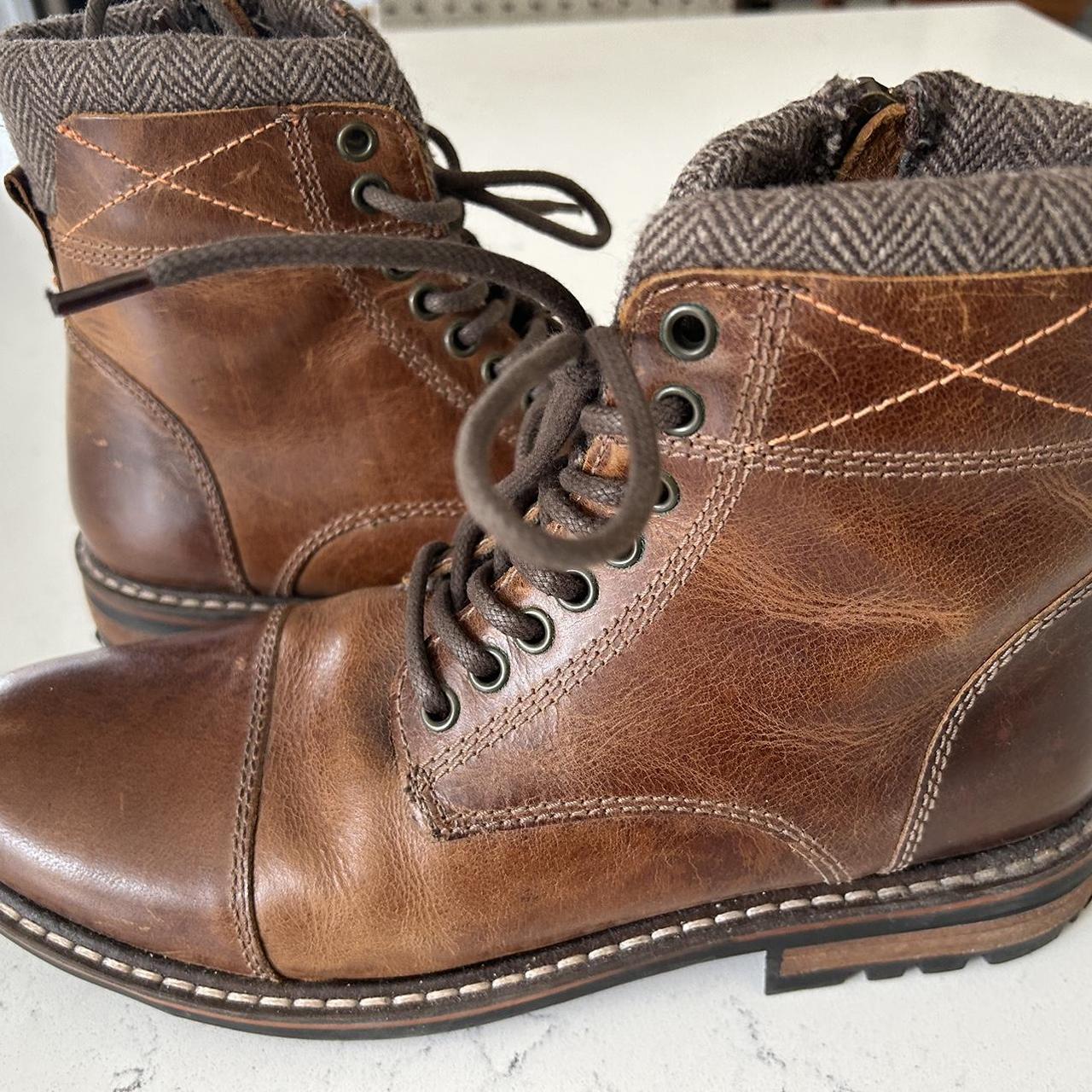 Men's Crevo Camden Chestnut Brown Zip Up Boots Size... - Depop