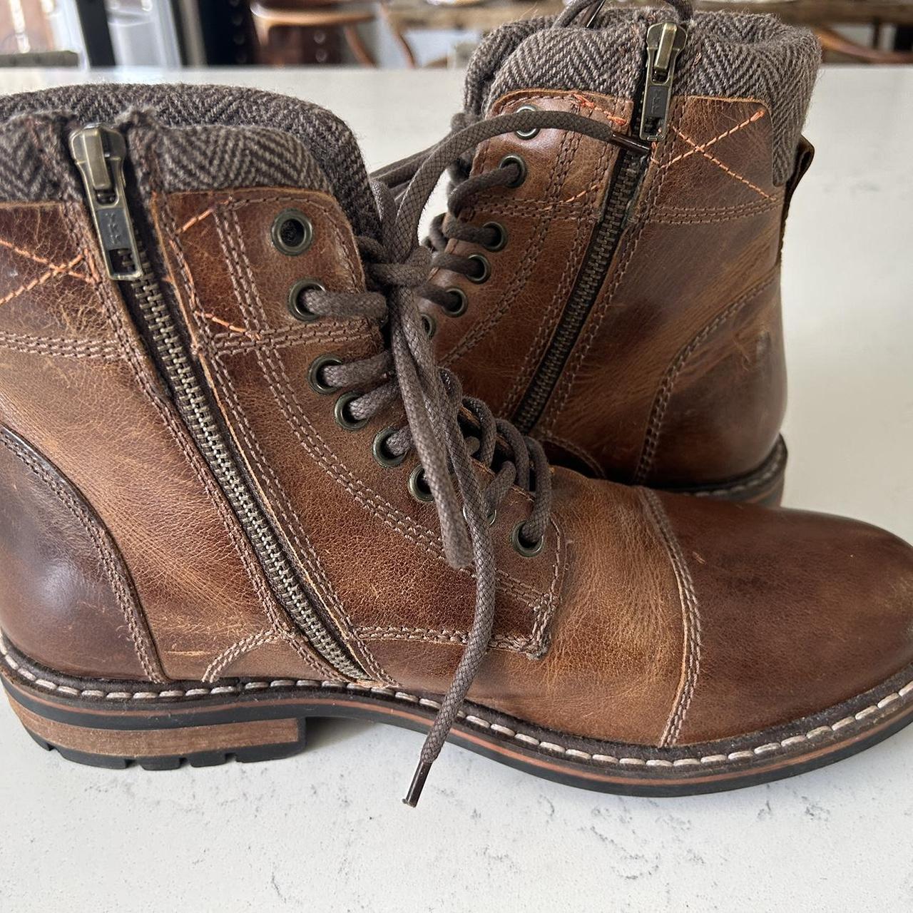 Men's Crevo Camden Chestnut Brown Zip Up Boots Size... - Depop