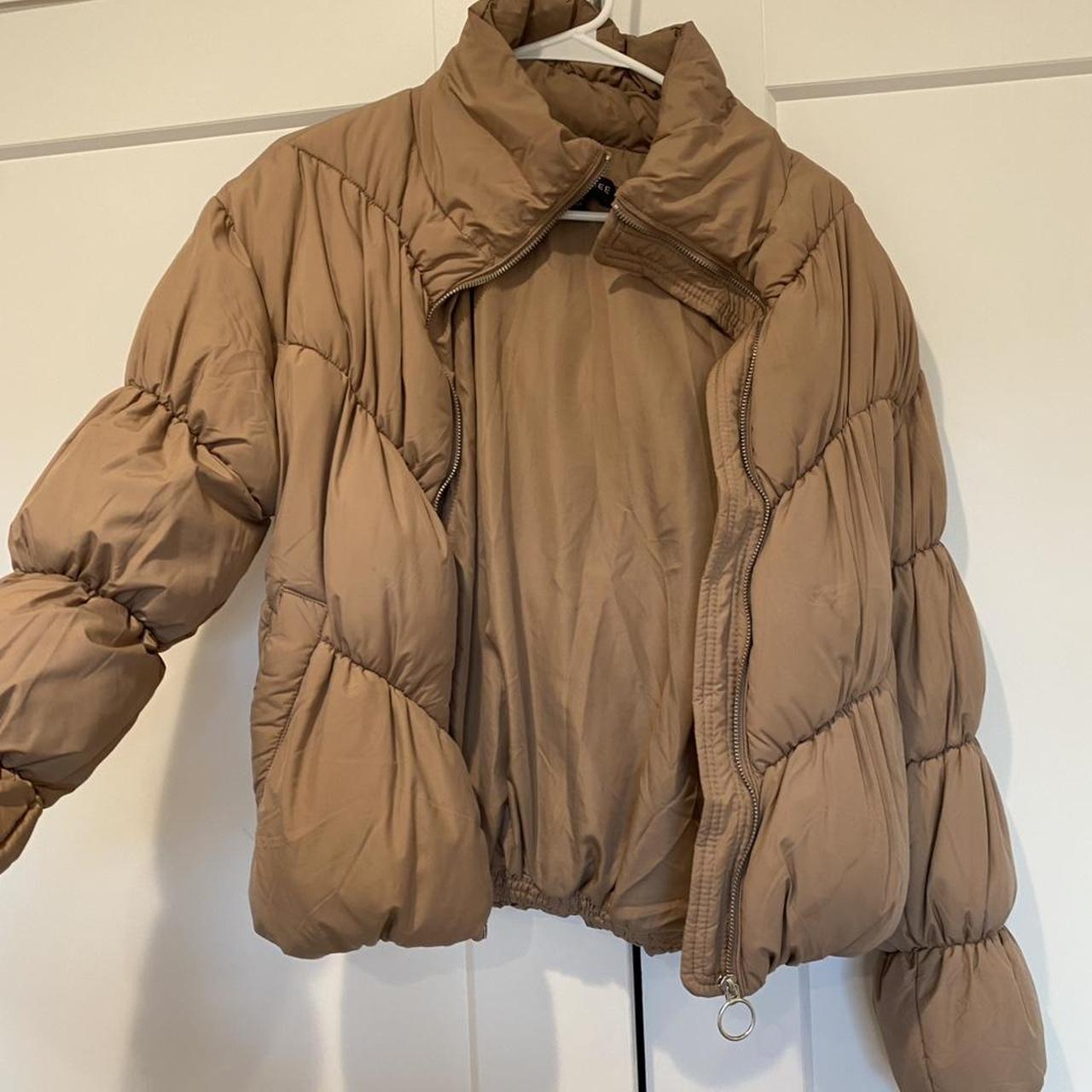Women's Puffer - Tan/Brown - M – tan puffer jacket co… - Gem