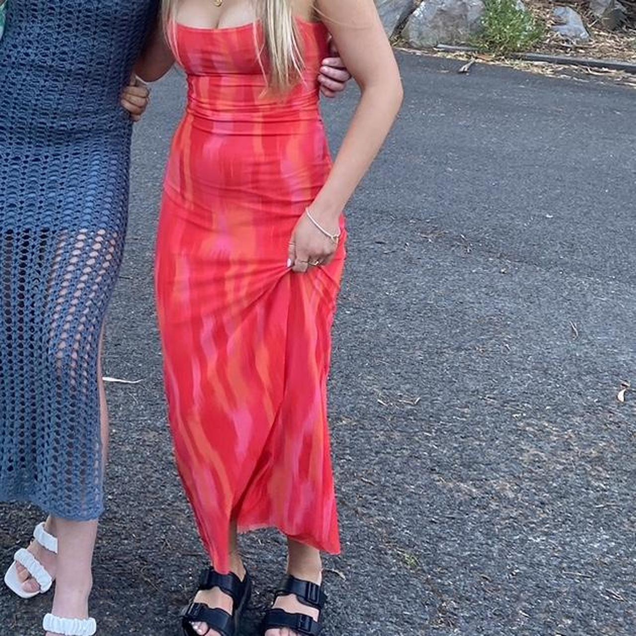 universal red dress, has been altered - Depop