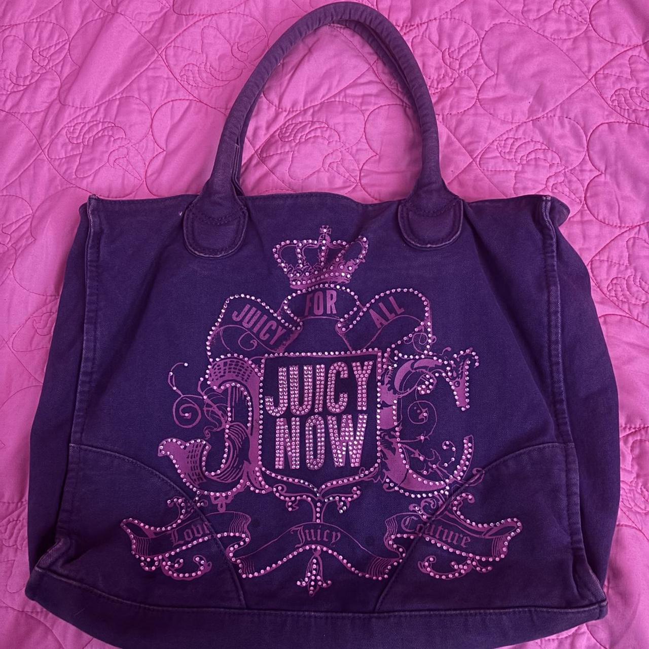 2000s Vintage Pink Bedazzled Juicy Couture Tote... - Depop