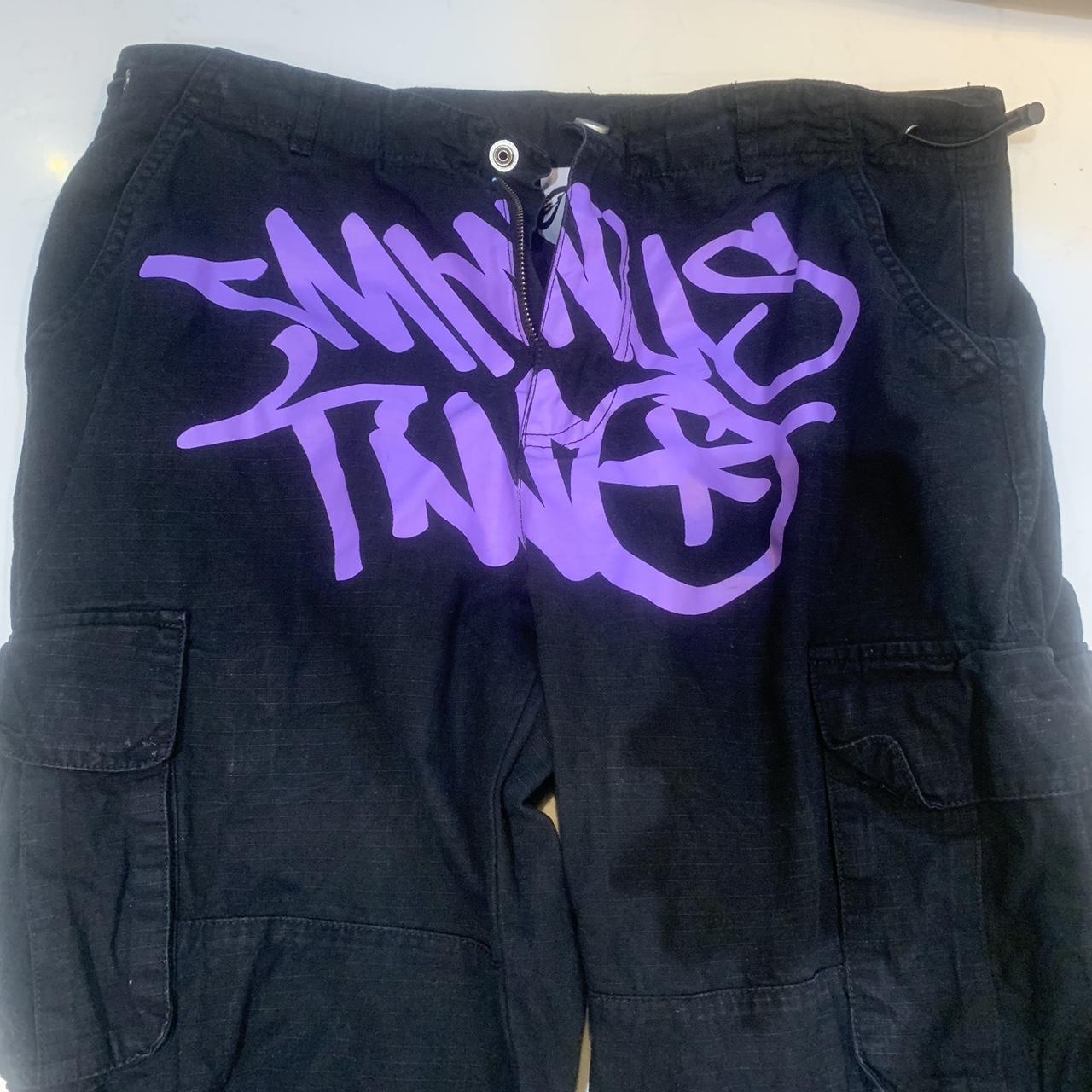 Minus Two cargos - black and purple - Depop