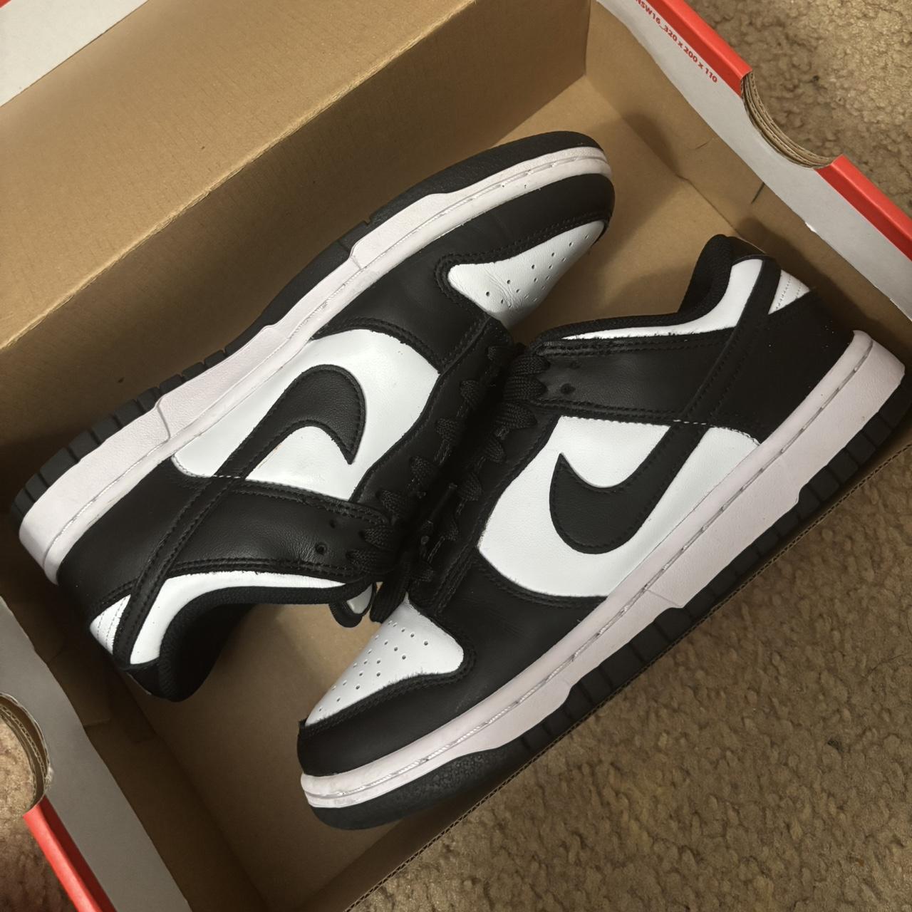 Nike Dunk Low Panda trainers, size 6 men’s, 7.5... | Depop