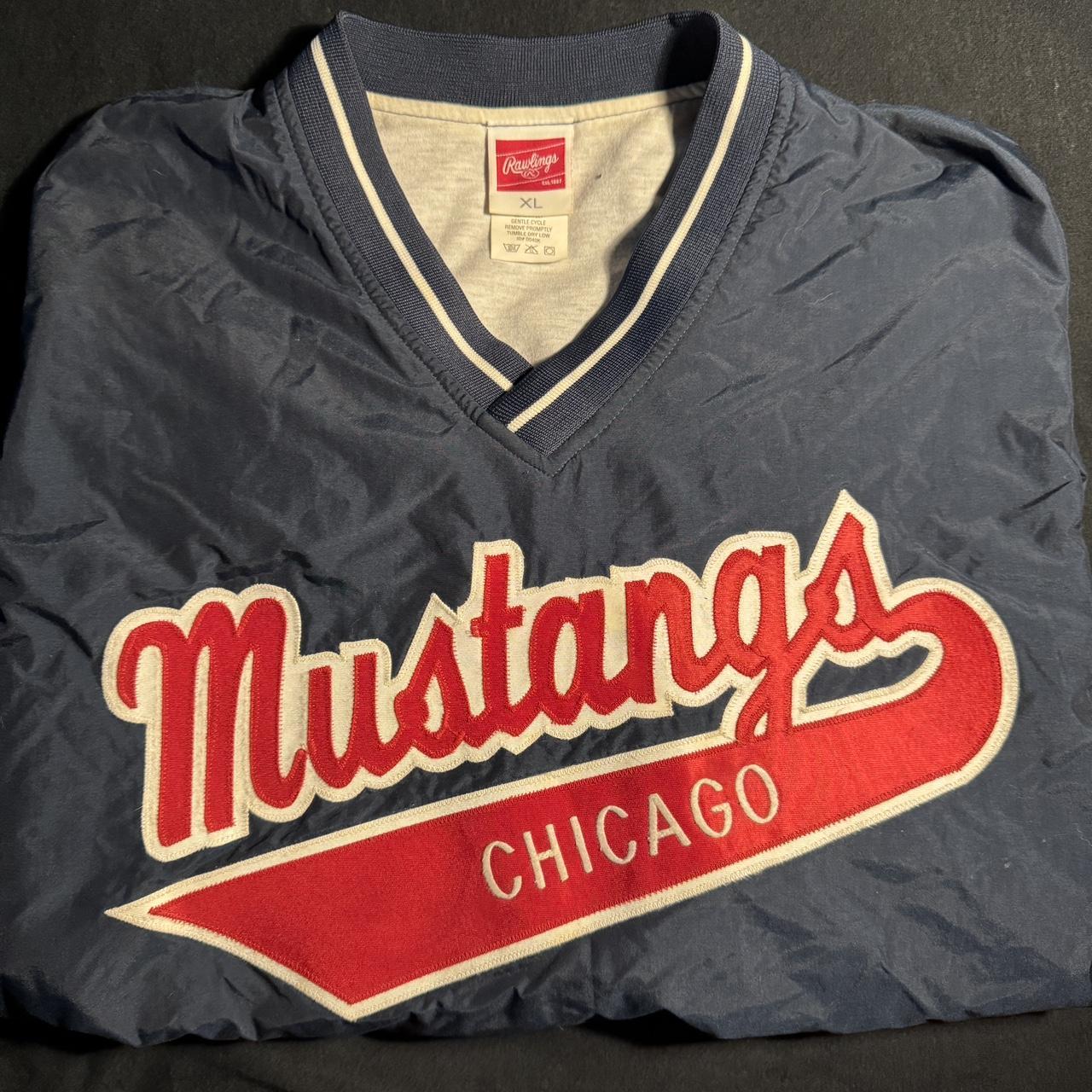 Vintage “Chicago Mustangs” Rawlings baseball jacket... - Depop