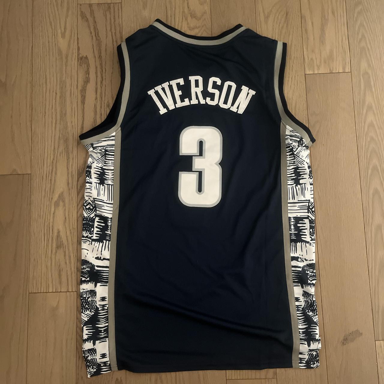 Allen Iverson Georgetown Jersey Size Medium 10/10... - Depop