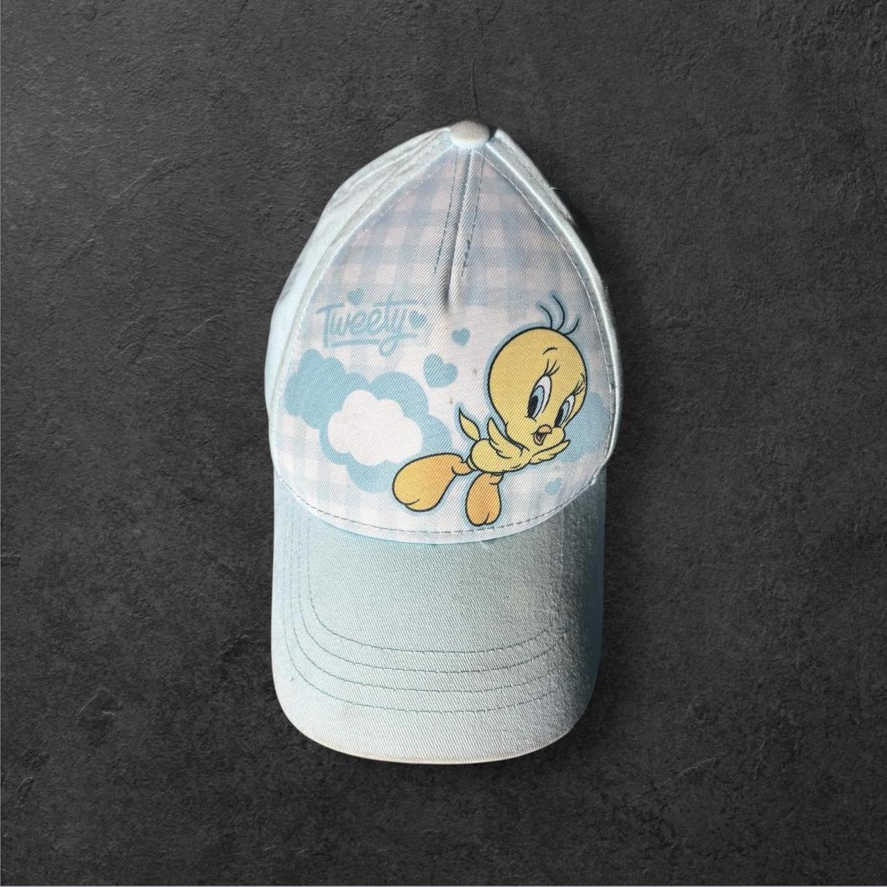 Blue Tweety Bird SnapBack Hat Movie World Looney... | Depop