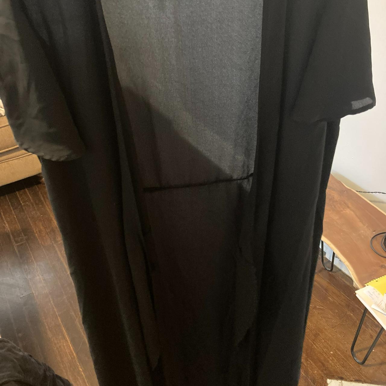 Time and Tru Black Polyester Robe - Depop