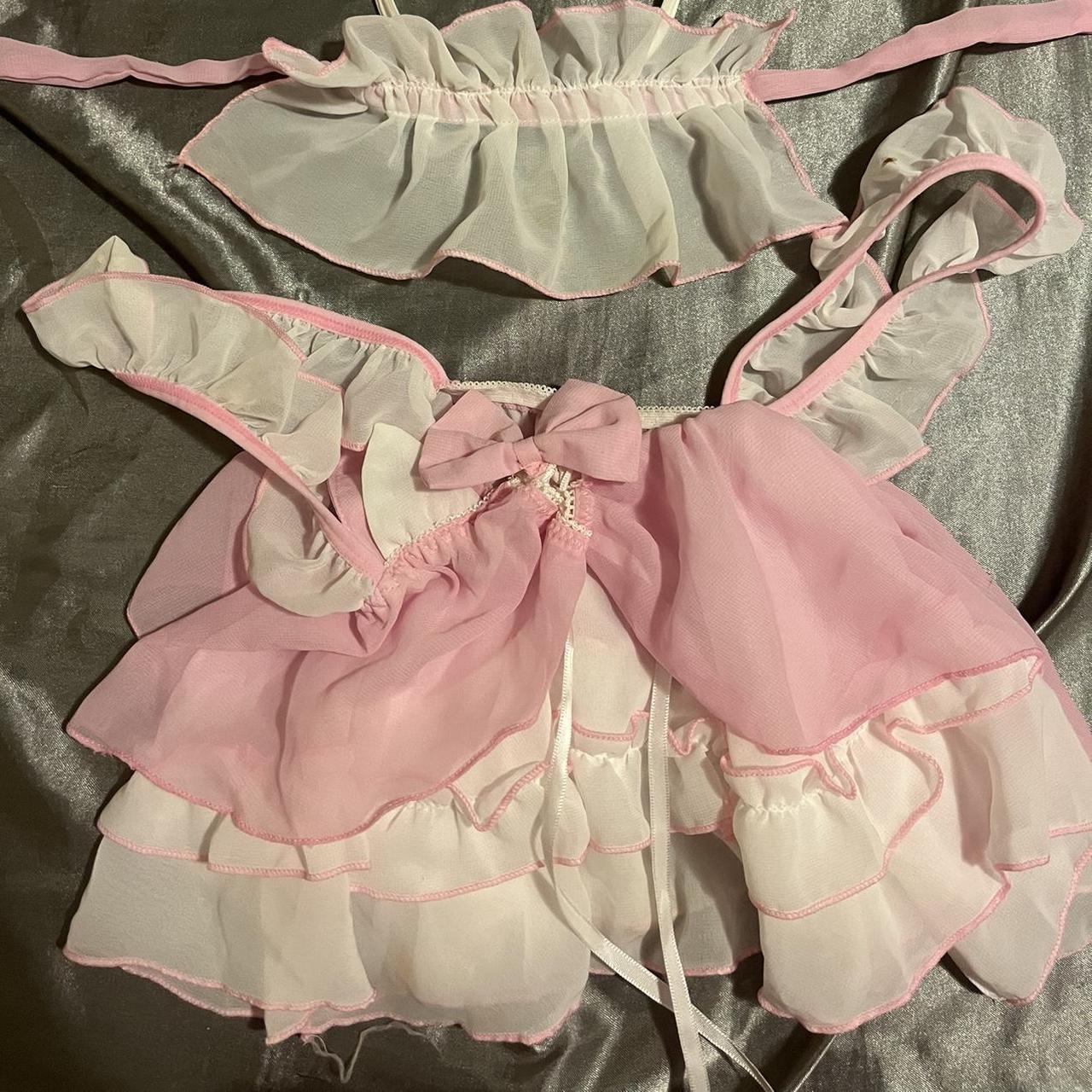 Pink Cat Maid Costume -Size S -Never worn -Comes... - Depop