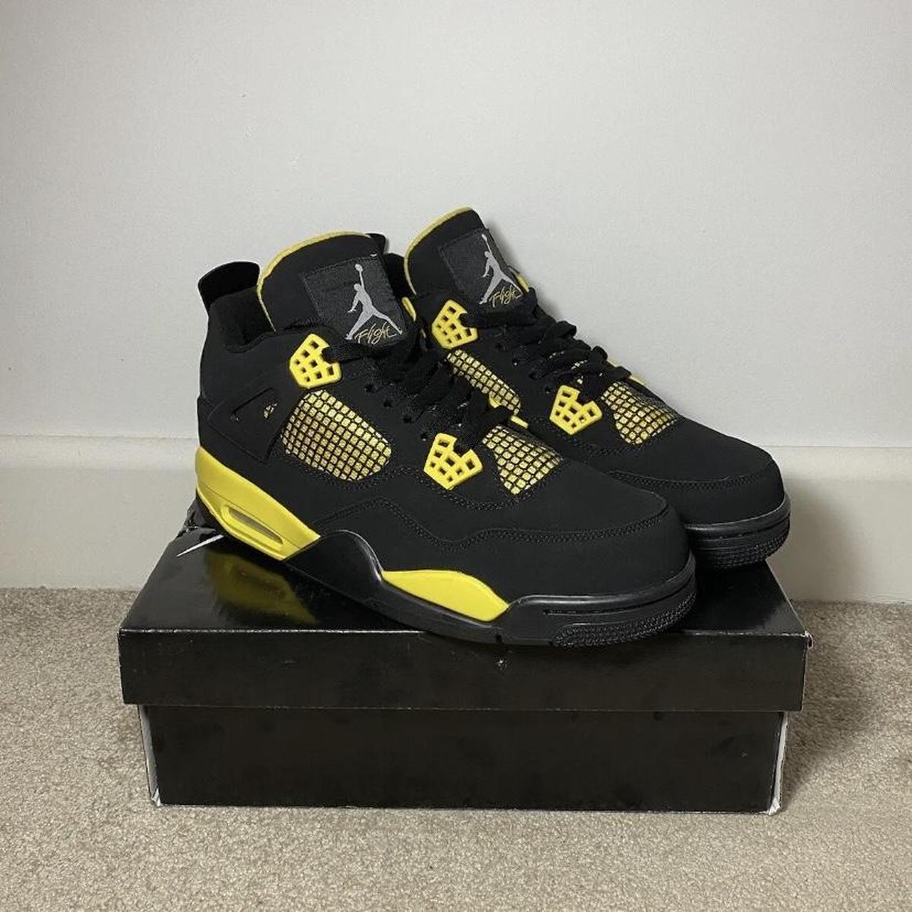Jordan 4 yellow thunders Size 7 Size 8 Size 6 x2... - Depop