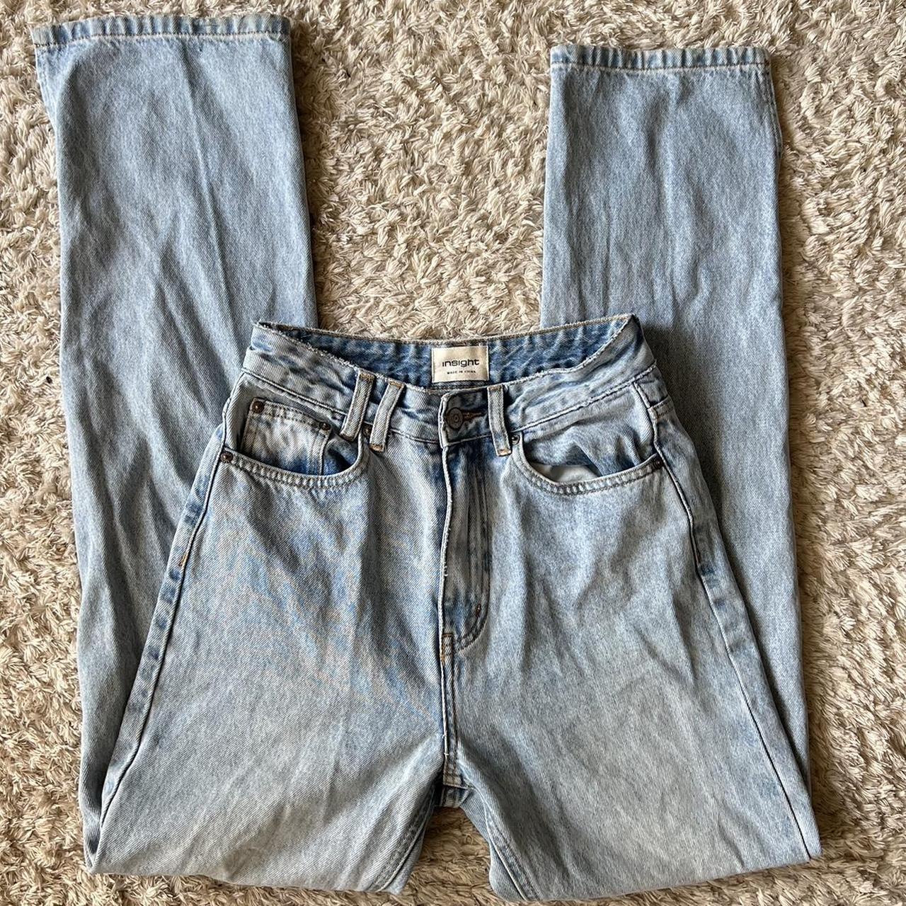 Insight denim jeans Mom jeans Split bottom Size... - Depop