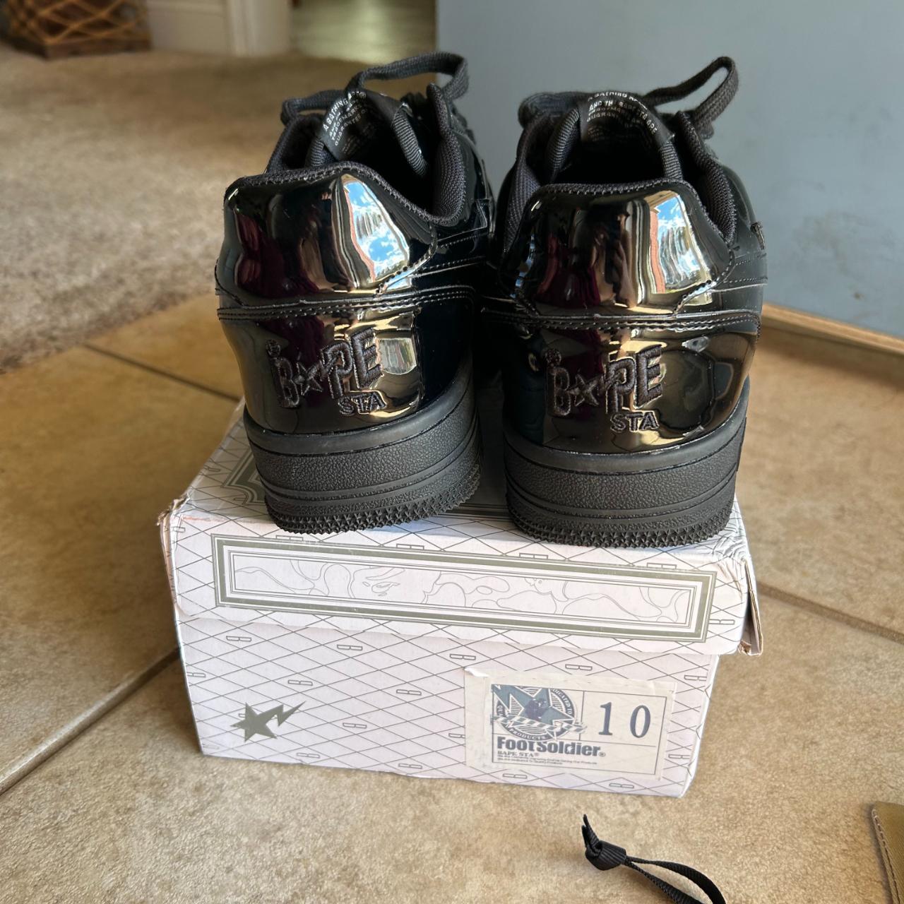 A Bathing Ape Bape Sta Low 'Patent Black'. Never... - Depop