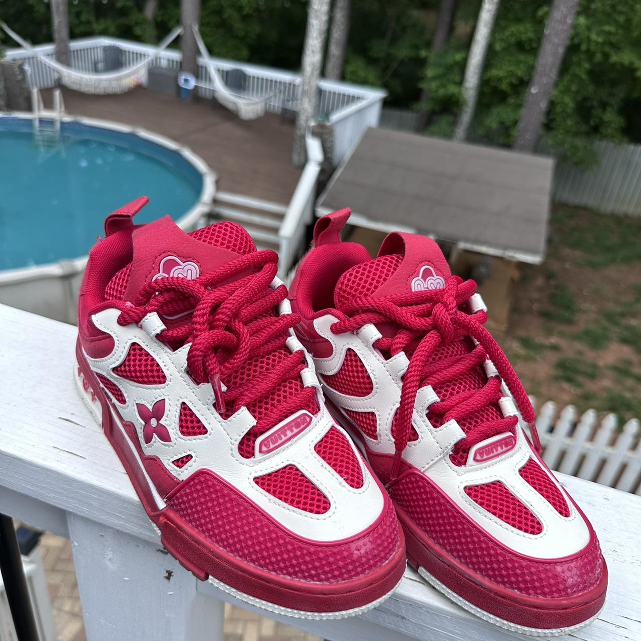Red and white LV skates Size : 7.5 | Depop