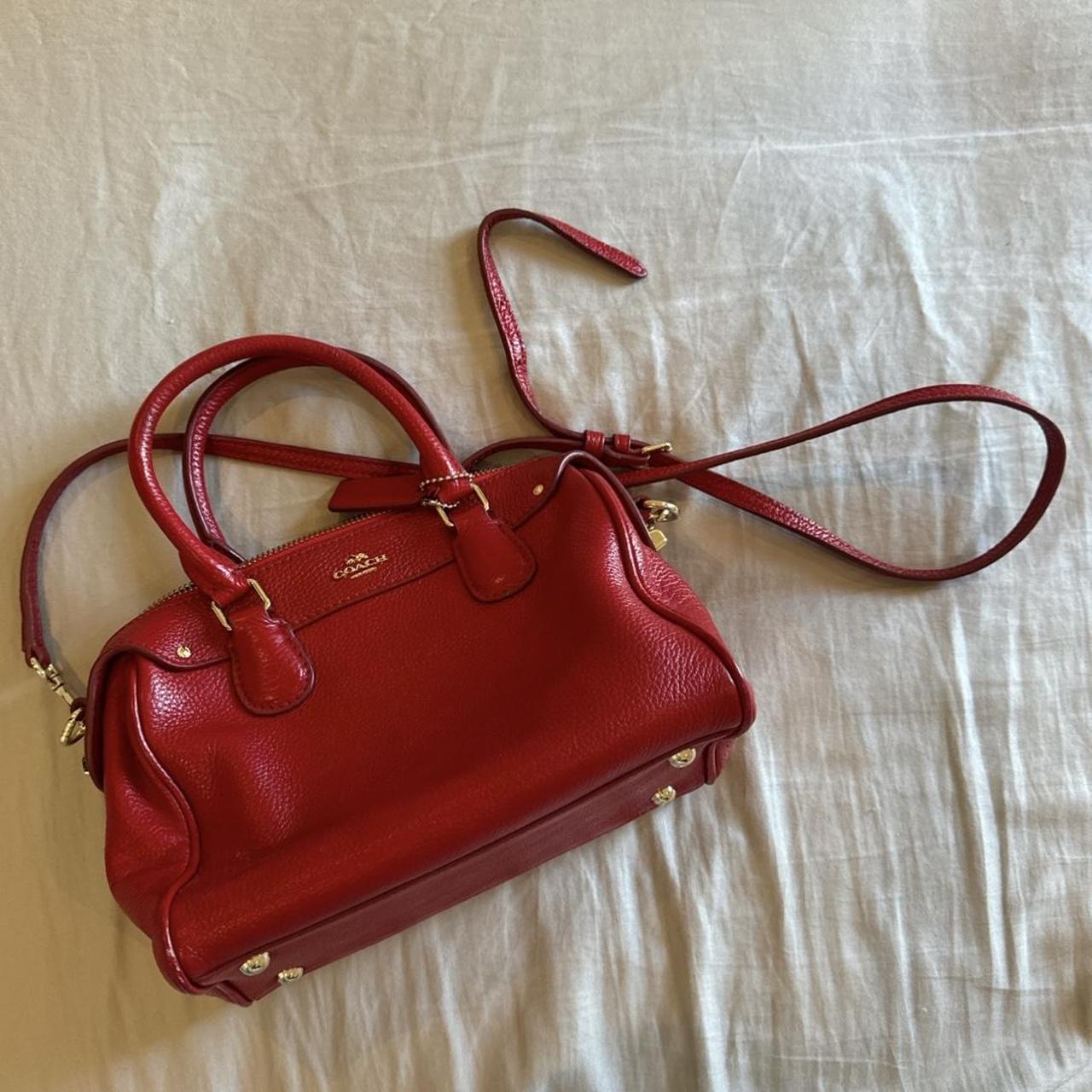 Coach red classic bag 24*17 cm - Depop