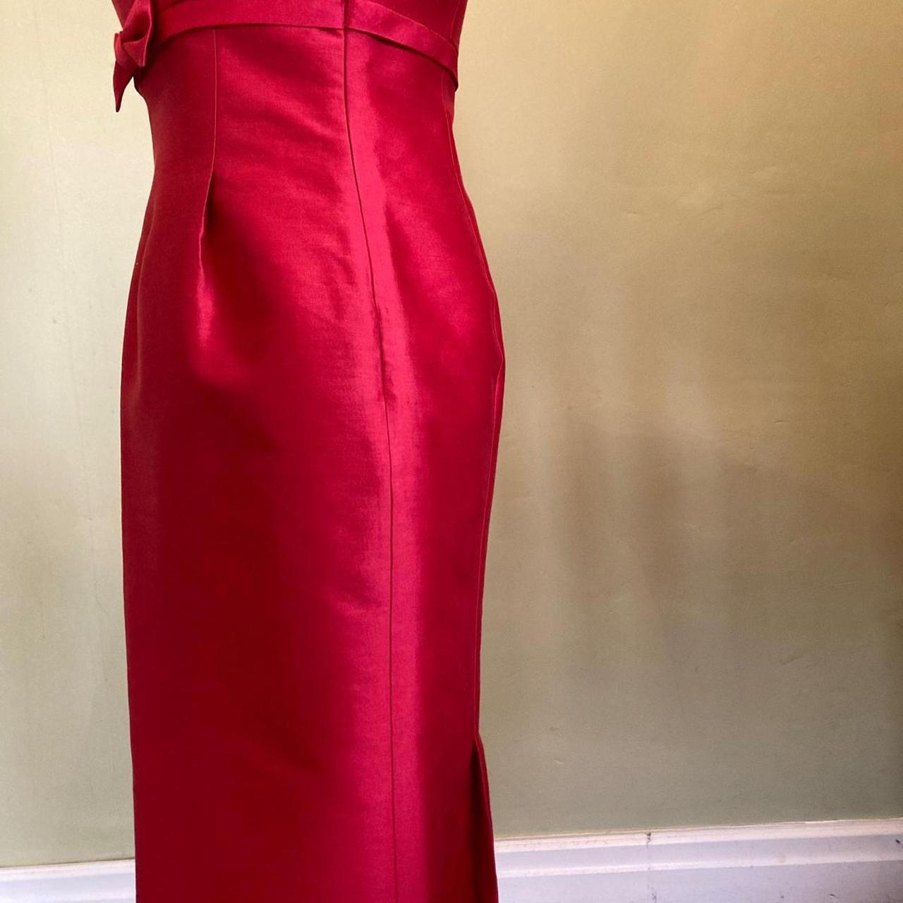 Beautiful red satin dress ! From Hobbs #retroglam... - Depop