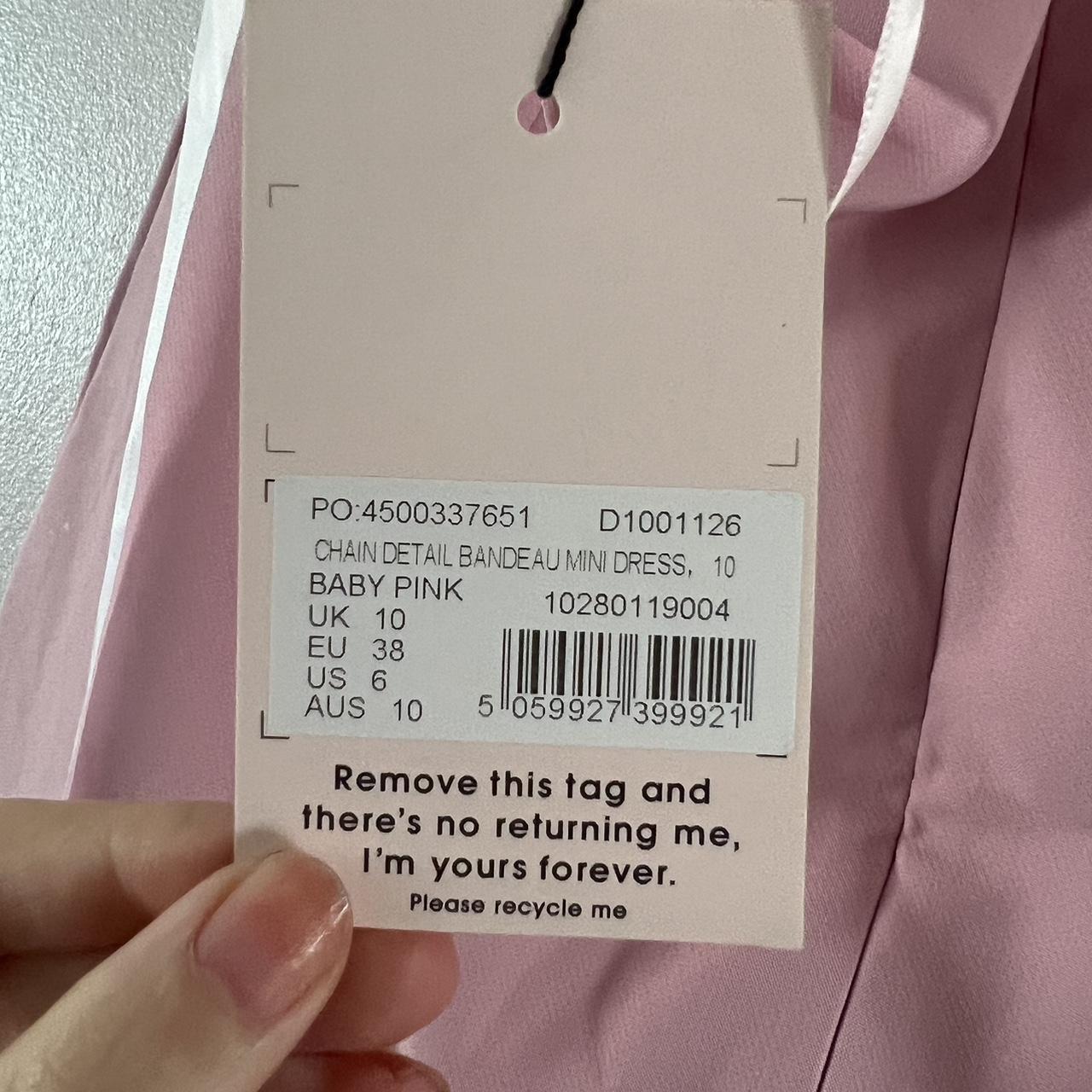Missguided pink strapless dress BNWT Size 10 Slight... - Depop