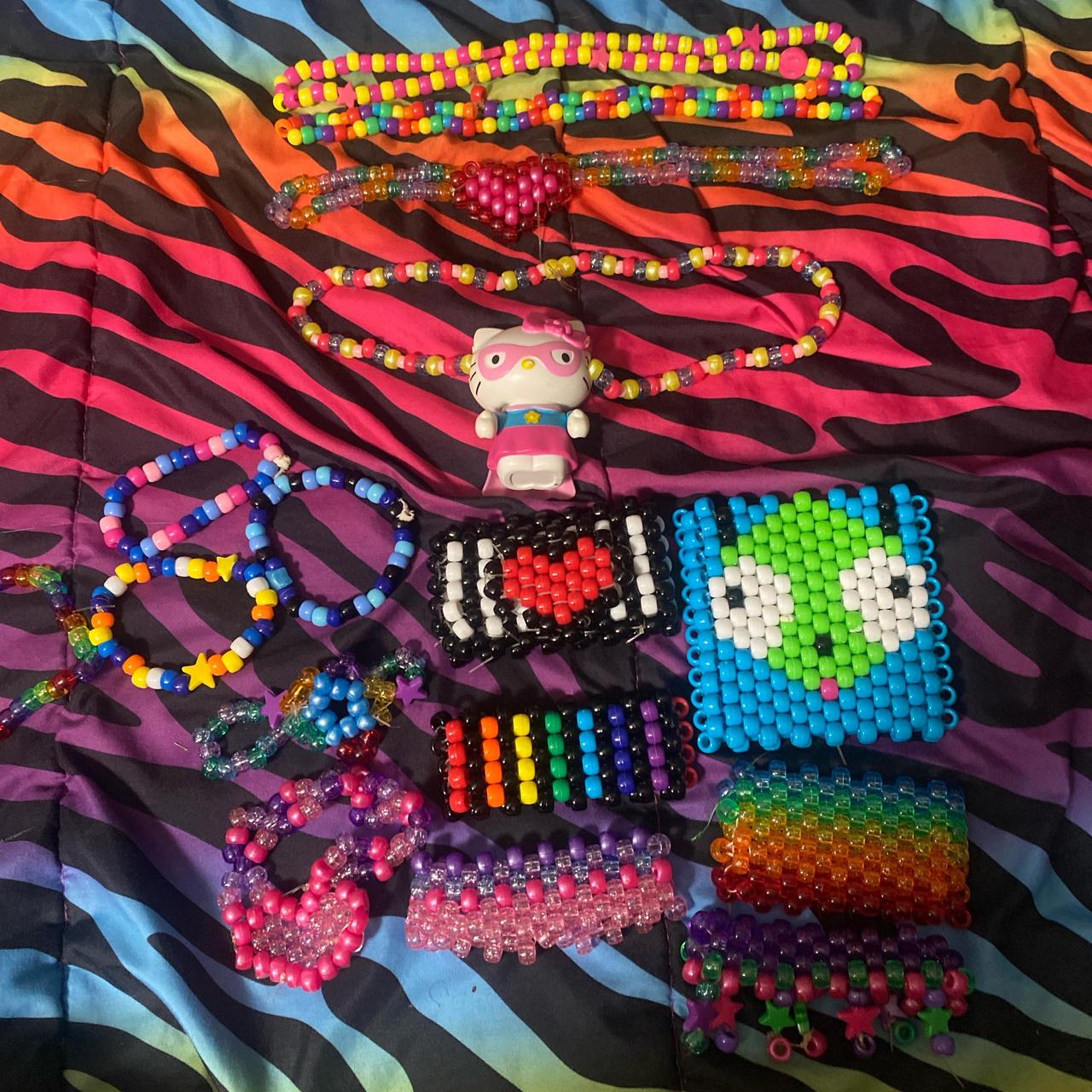 Bundle of WORN kandi bracelets (these are old... - Depop