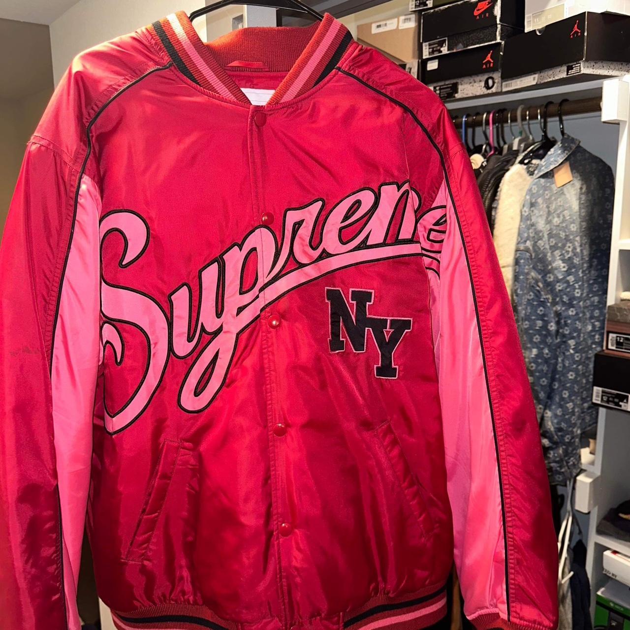 Supreme Satin Jacket. Lightly worn. No Flaws. Open... - Depop