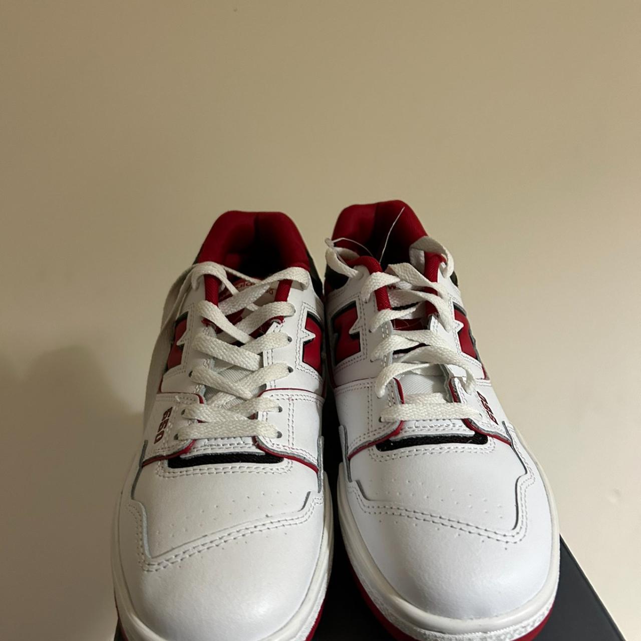 New Balance 550 Red White Brand New UK 8 Authentic... - Depop