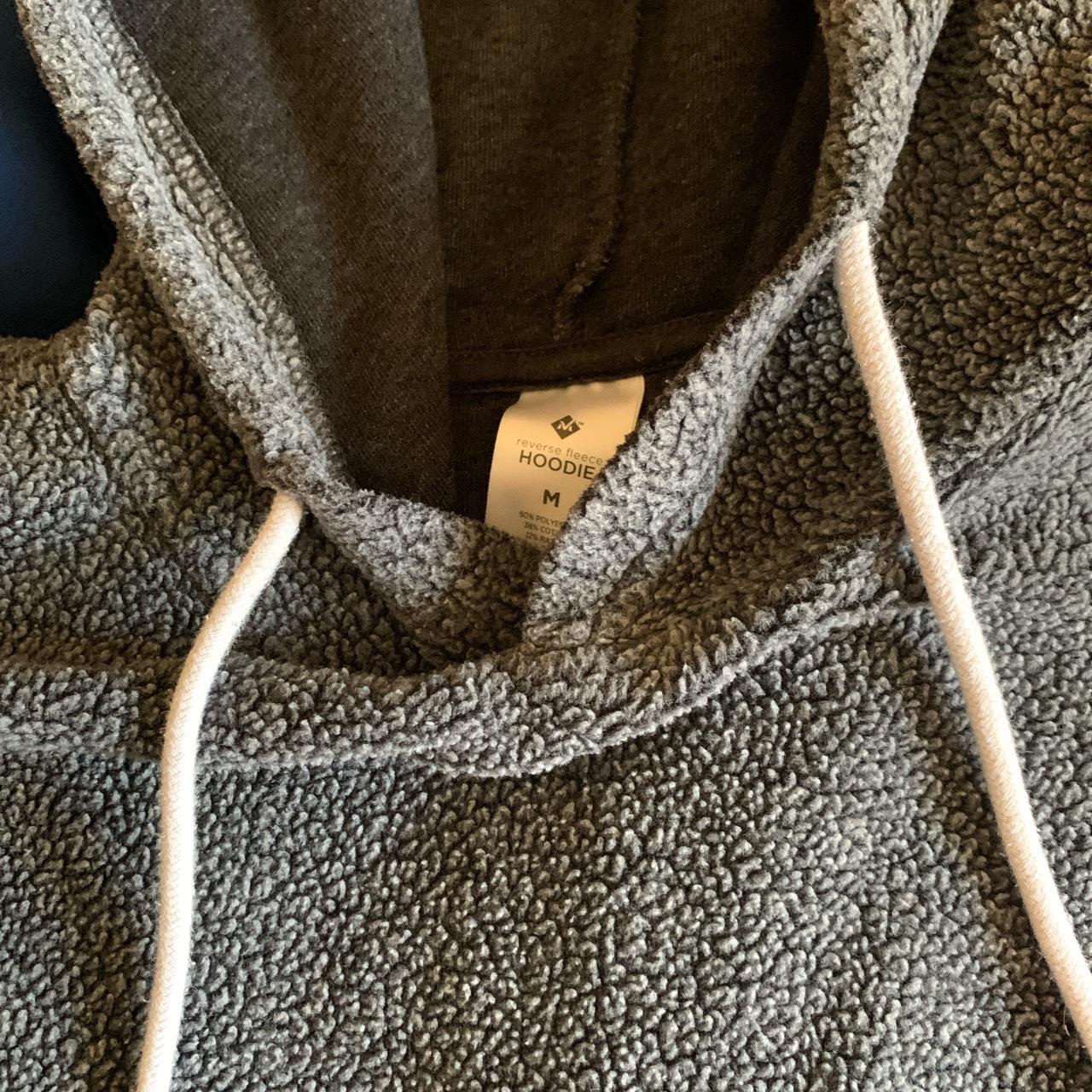 Grey Wool Fleece - Men’s M Reverse Fleece - Depop