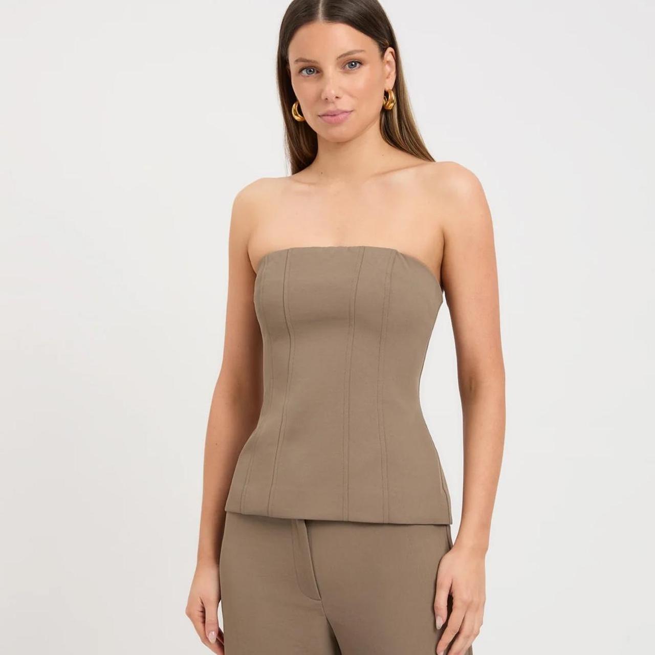 Kookai Ariel Corset Olive Size 34 Worn once perfect... - Depop