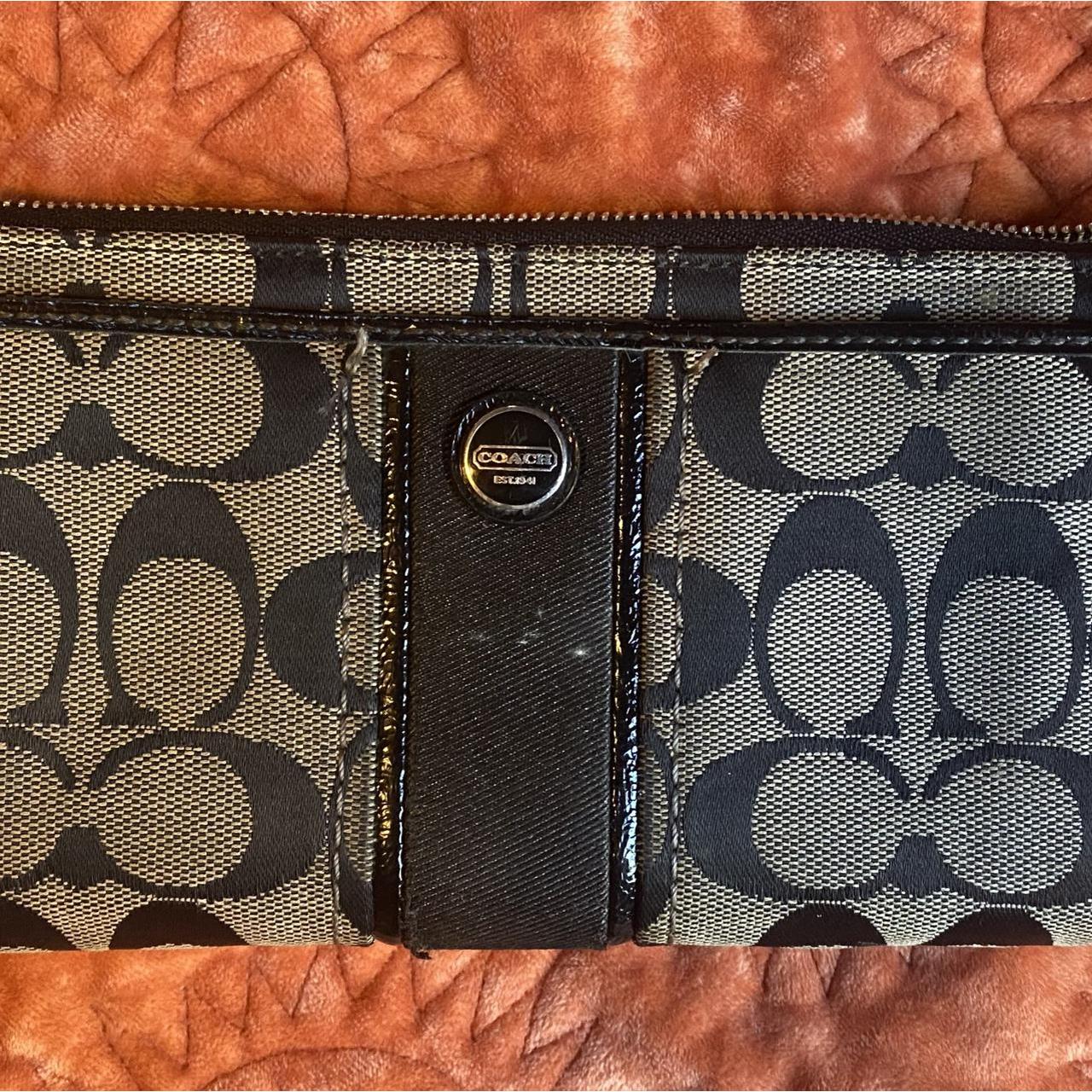 This Coach Zip Wallet in Signature Canvas is the... - Depop