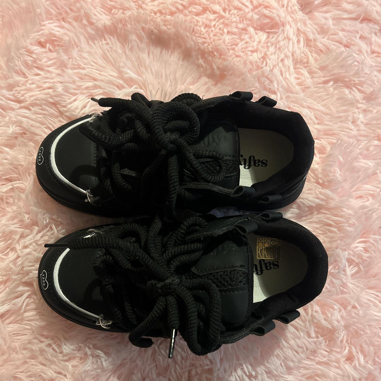 Brand: Safiya. Cute black and white chunky shoes!!... | Depop