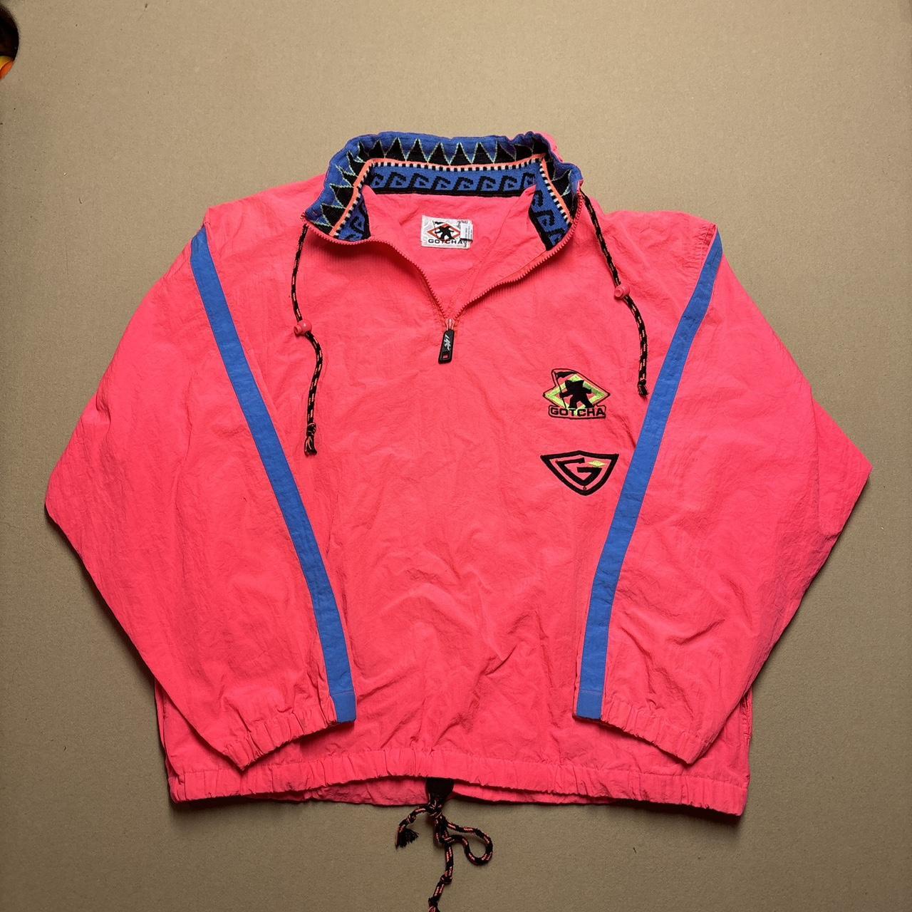 Vintage Mens L 80s GOTCHA Surf Skate Neon Ski... - Depop