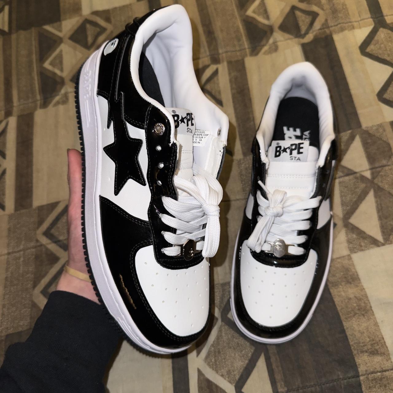 Black & White Bapestas Size 10; Never Worn Next day... - Depop