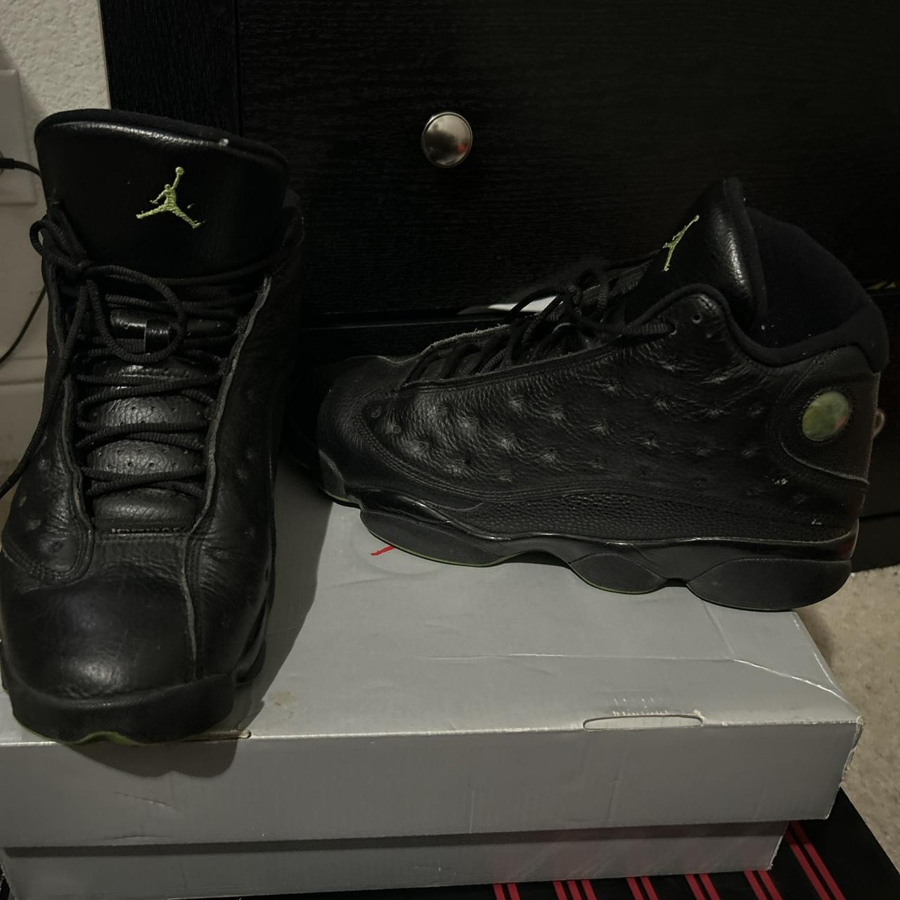 Air jordan 13 retro 2017 allitude black and green - Depop