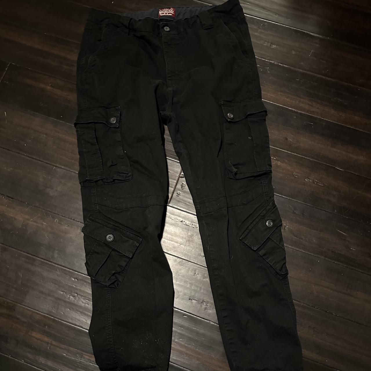 Black utility vintage Matchstick cargos XL size... - Depop