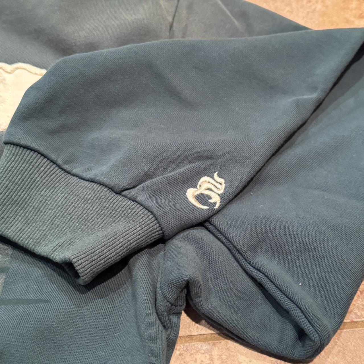 2C Studios Dark Green God is Good Zipup Worn 5... | Depop