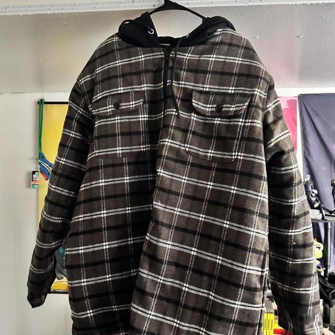 Skinhead devil horn hooded flannel super warm... - Depop