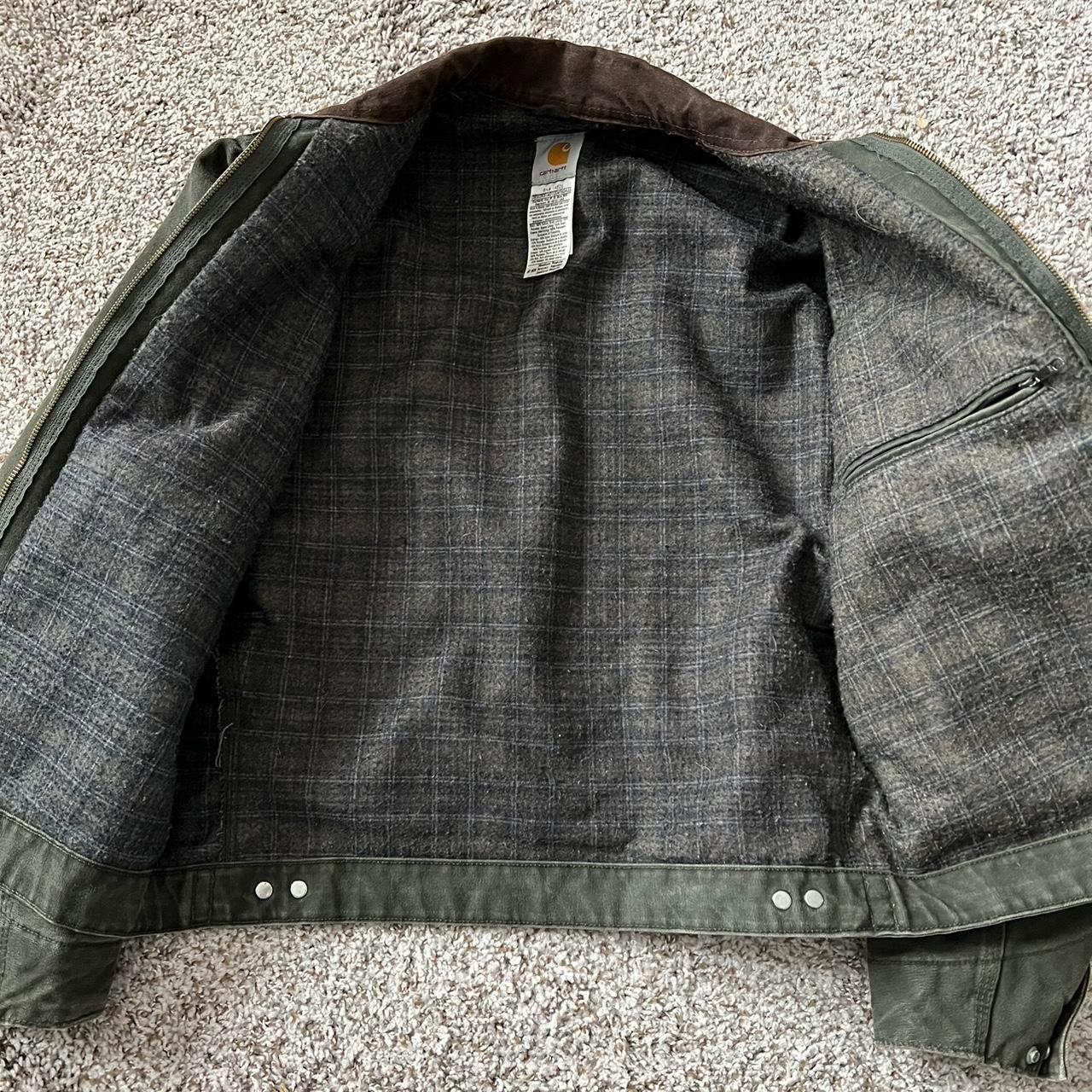 Vintage Carhartt MOS Detroit Jacket Model J97 made... - Depop