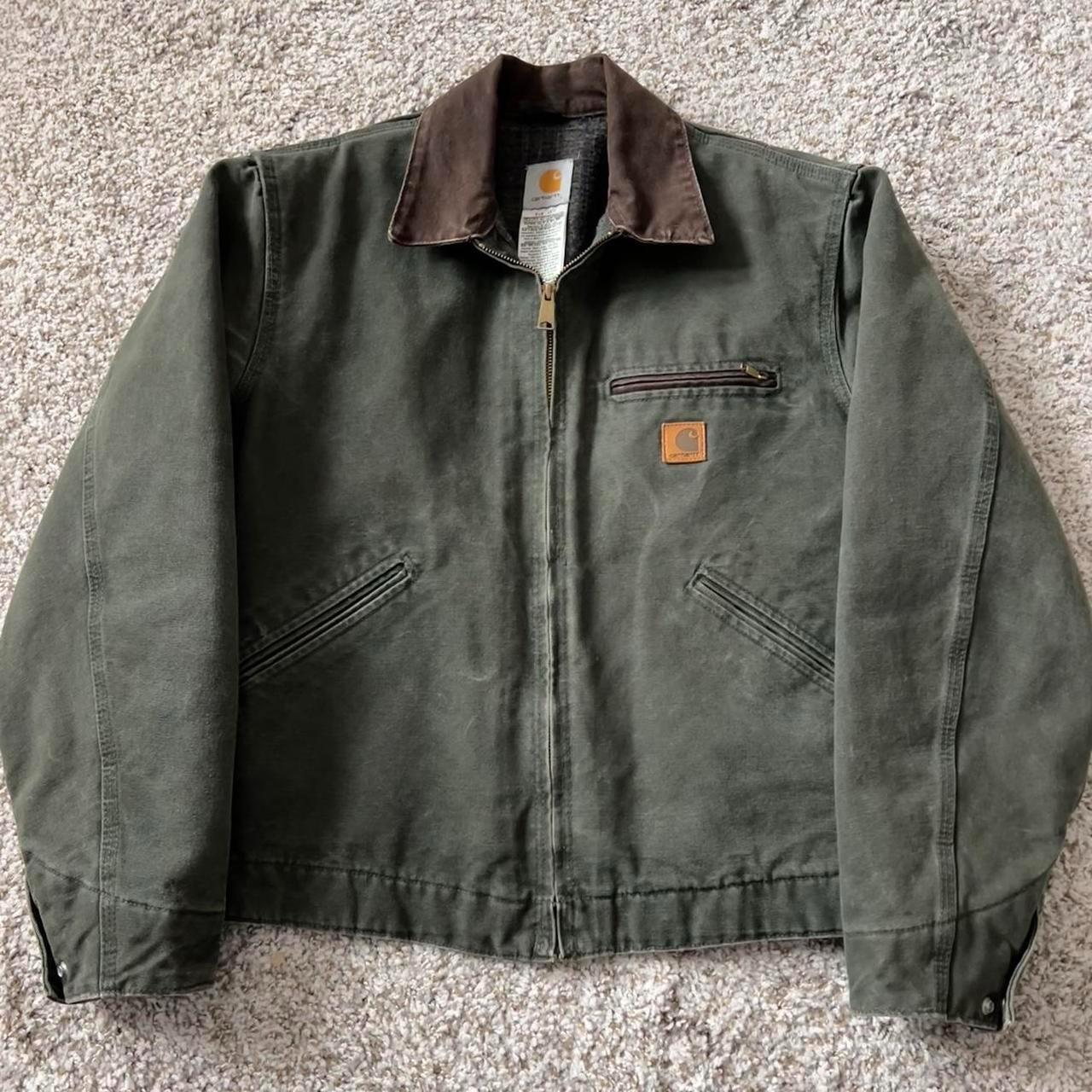 Vintage Carhartt MOS Detroit Jacket Model J97 made... - Depop