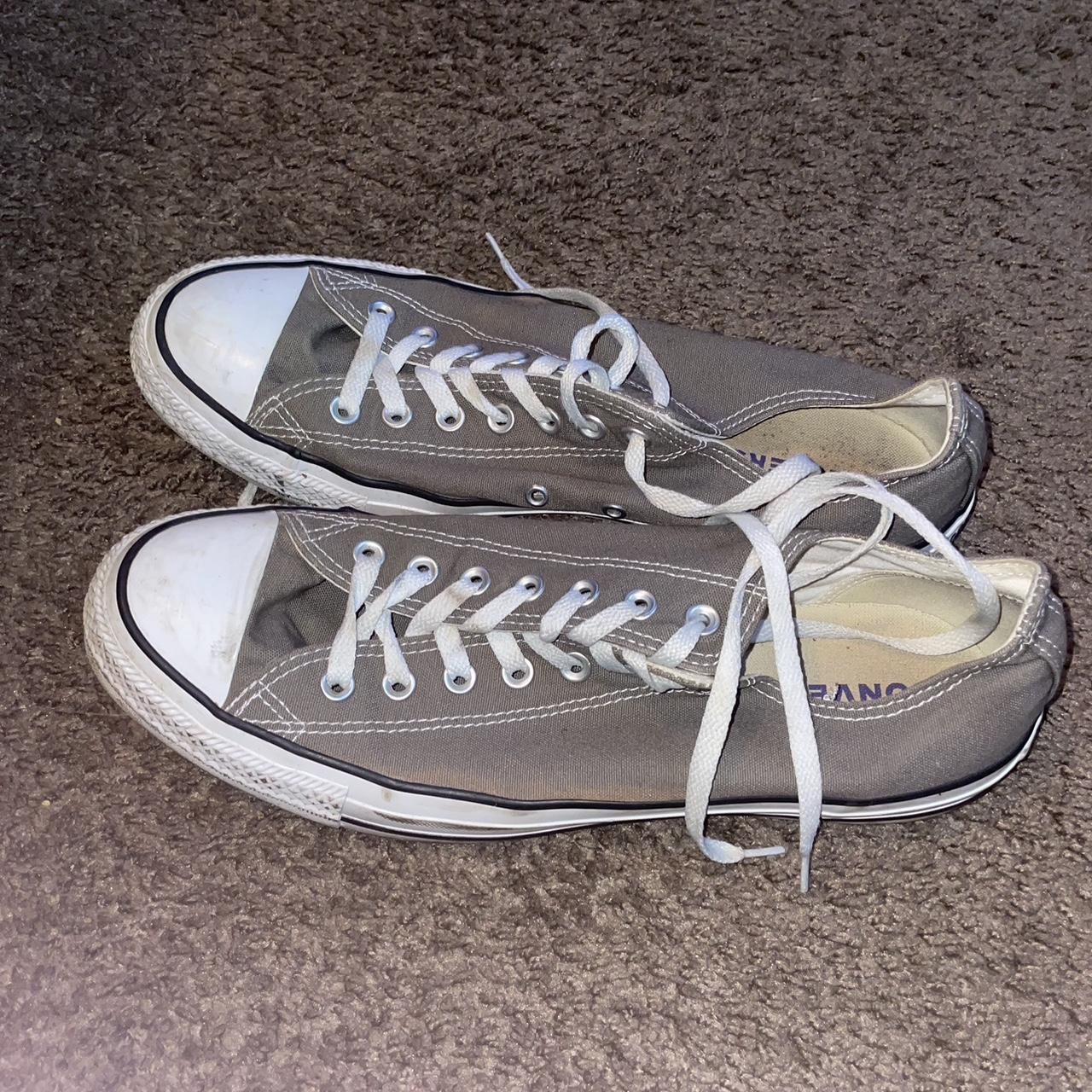 Grey converse No box Great condition Dm for more... - Depop