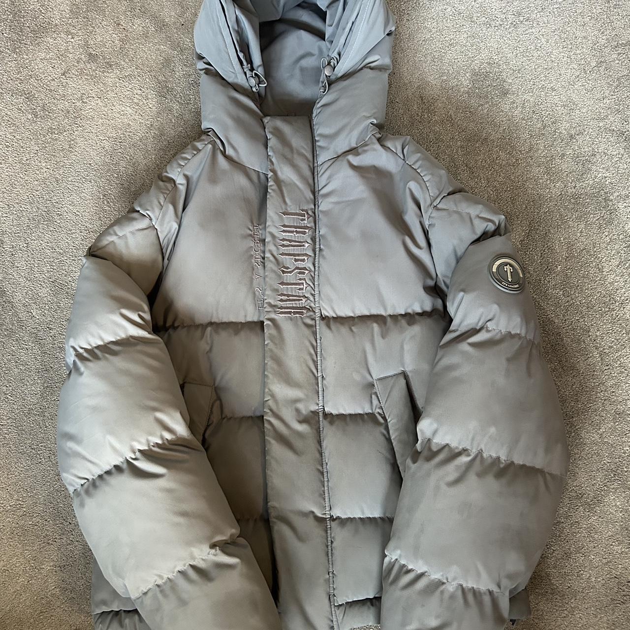 Trapstar puffer jacket in grey Worn handful of... - Depop