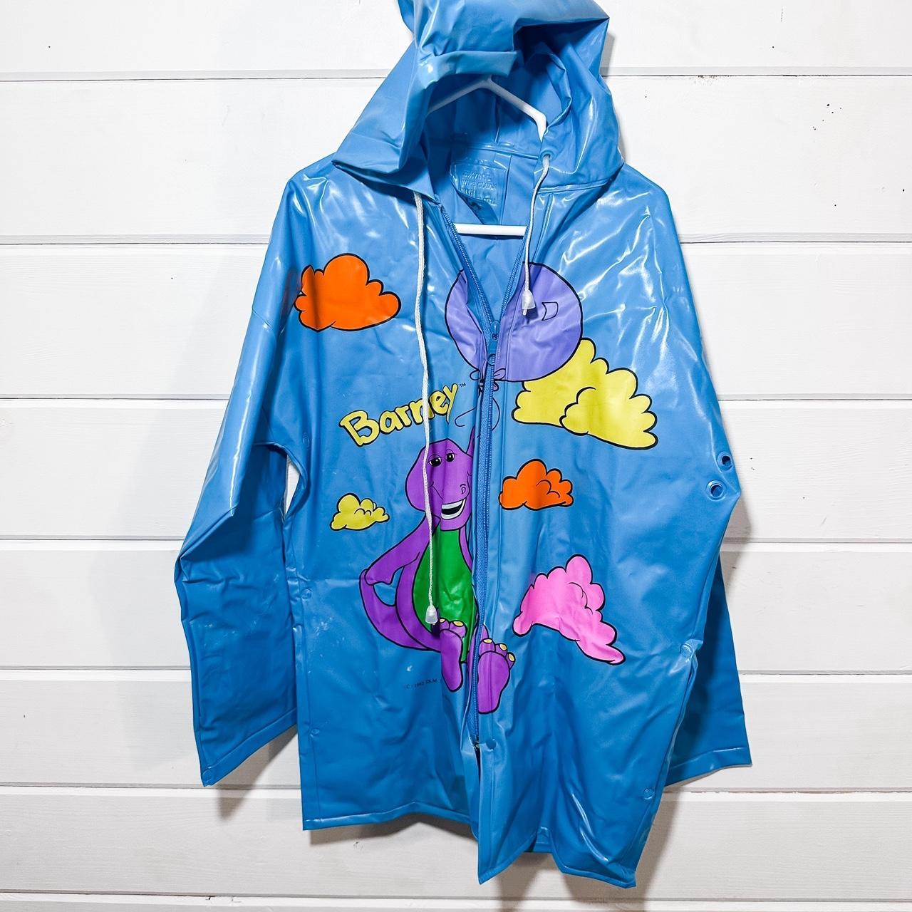 Vintage 90s Barney Rain Jacket Rain Coat | 1992... - Depop