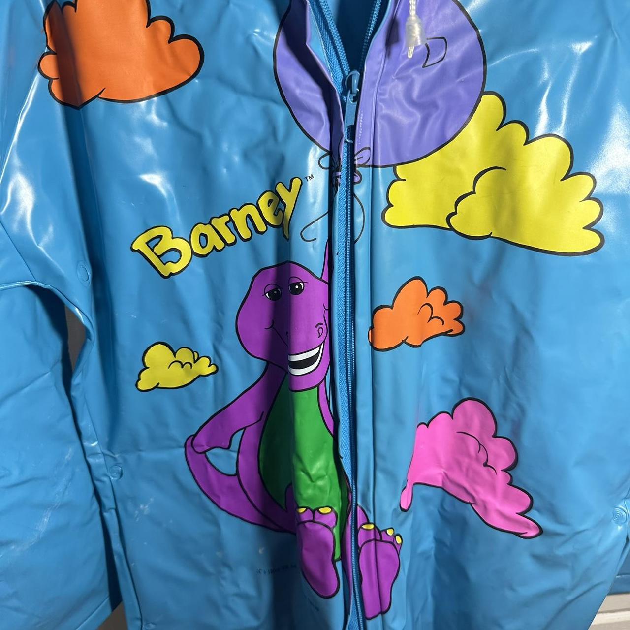Vintage 90s Barney Rain Jacket Rain Coat | 1992... - Depop
