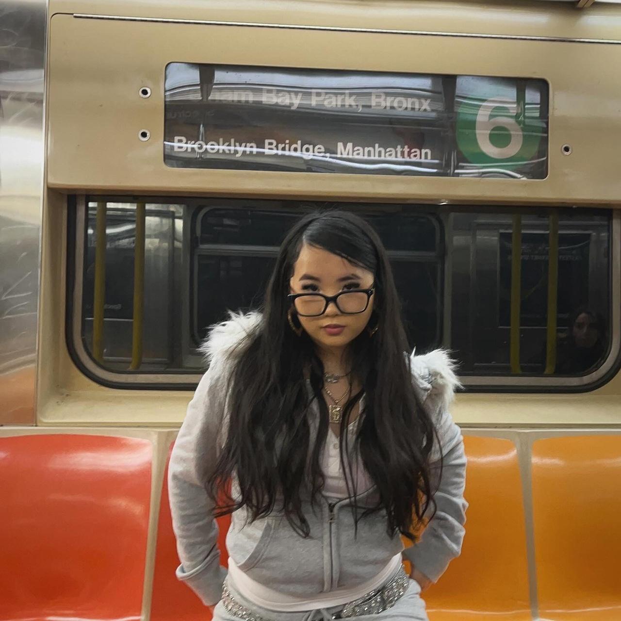 Grey Aeropostale zip up hoodie with faux fur hood... | Depop