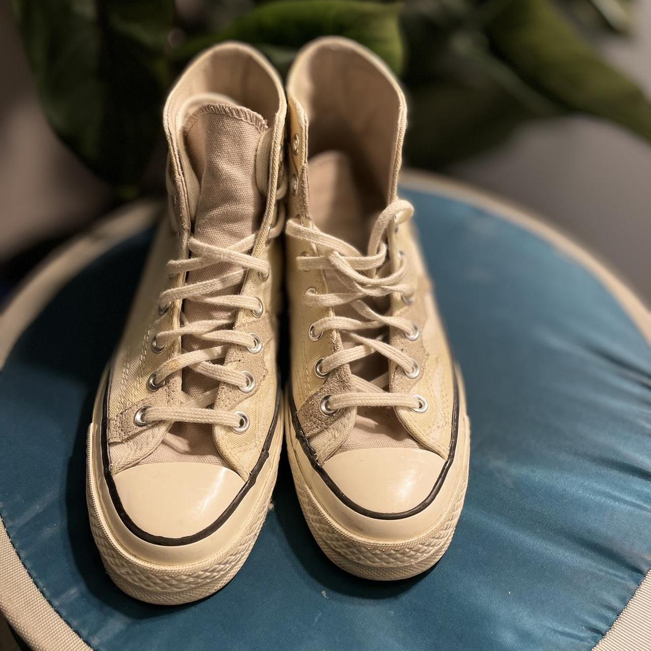 Cream grey converse chuck 70 - Depop