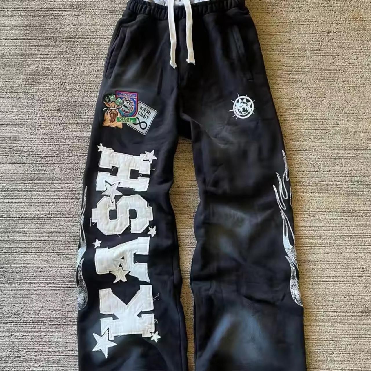 Washed “KASH” Wide-Legged Sweatpants #kash... | Depop