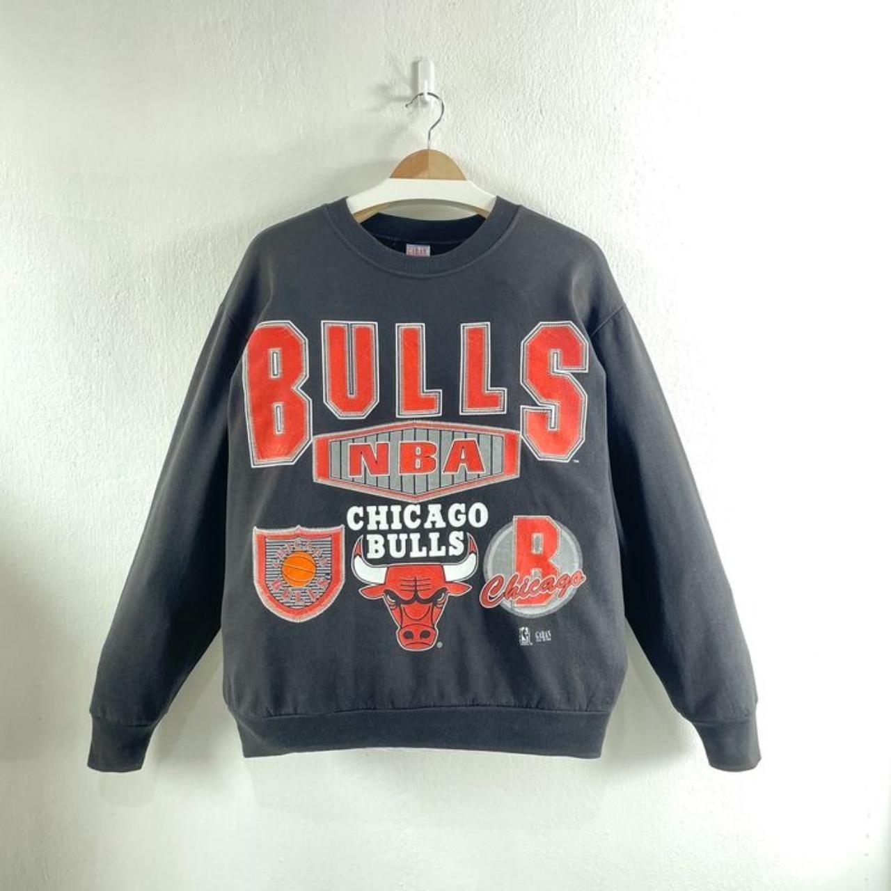 Vintage 1992 Chicago Bulls NBA Crewneck Sweatshirt... - Depop